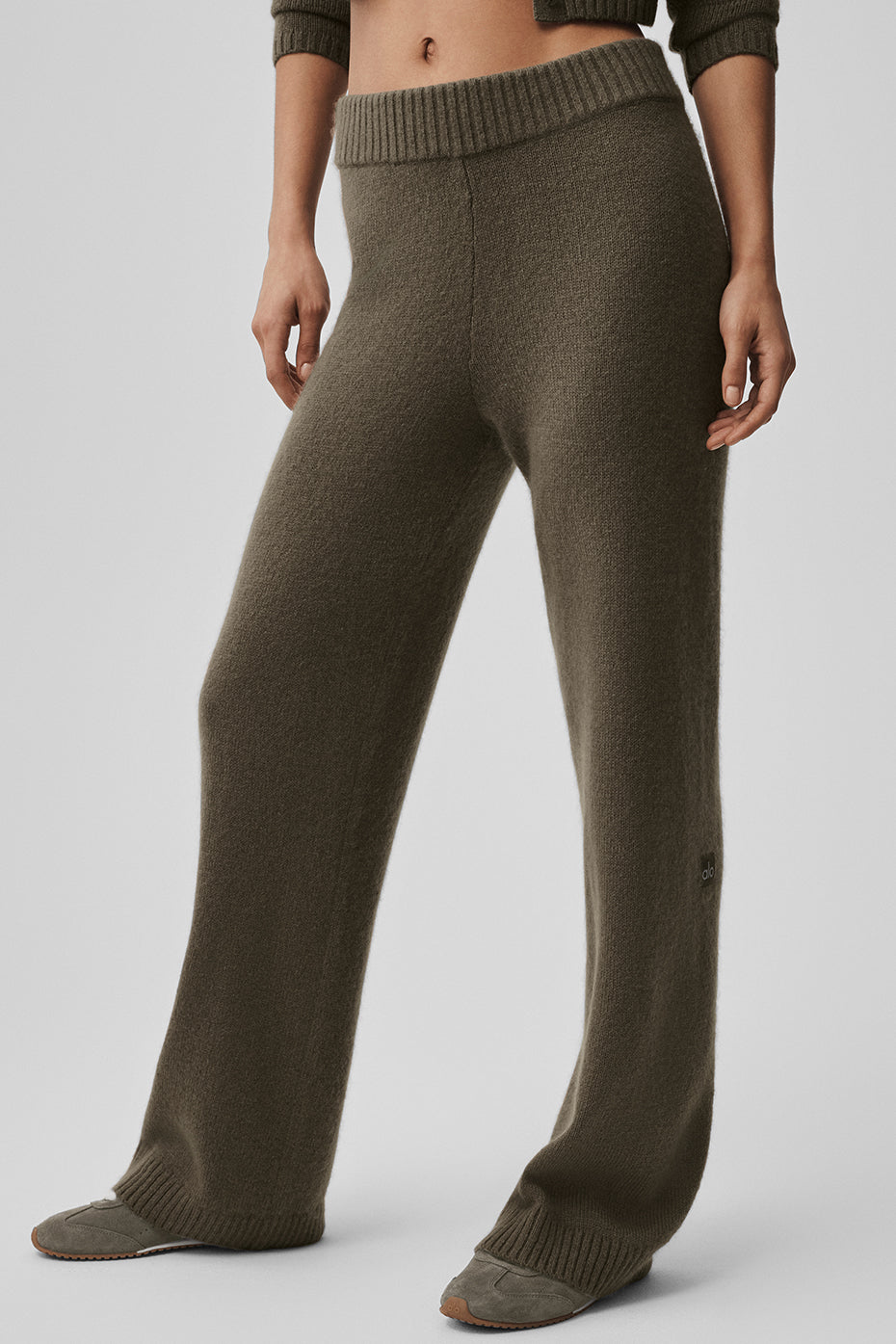 ALO ALO Wool Cashmere High-Waist Wide Leg Pants